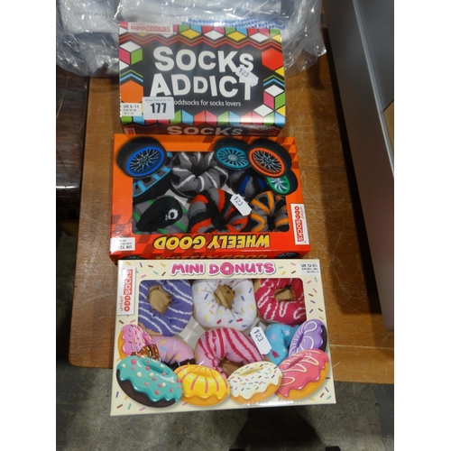 Three New & Packaged Novelty Sock Sets