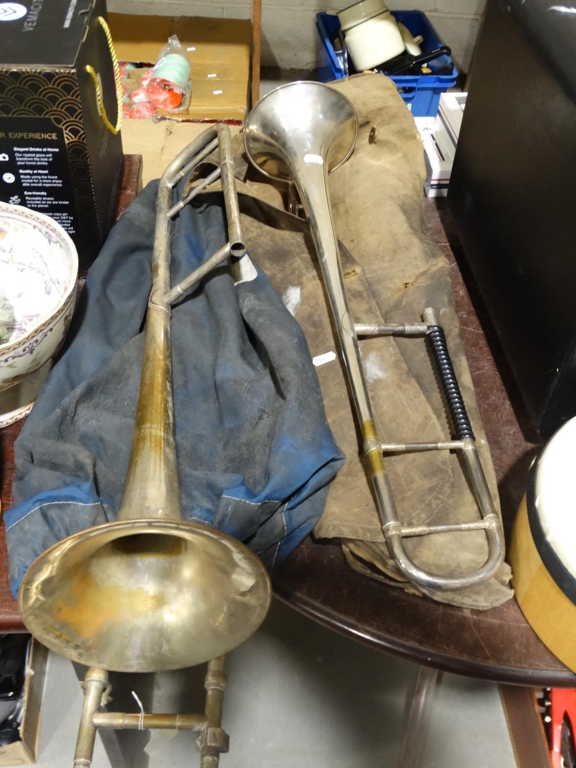 Two Vintage Trombones