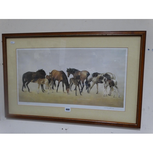 A Limited Edition Print Of Horses, Signed Patrick Oxenham