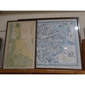 Two Framed Map Prints