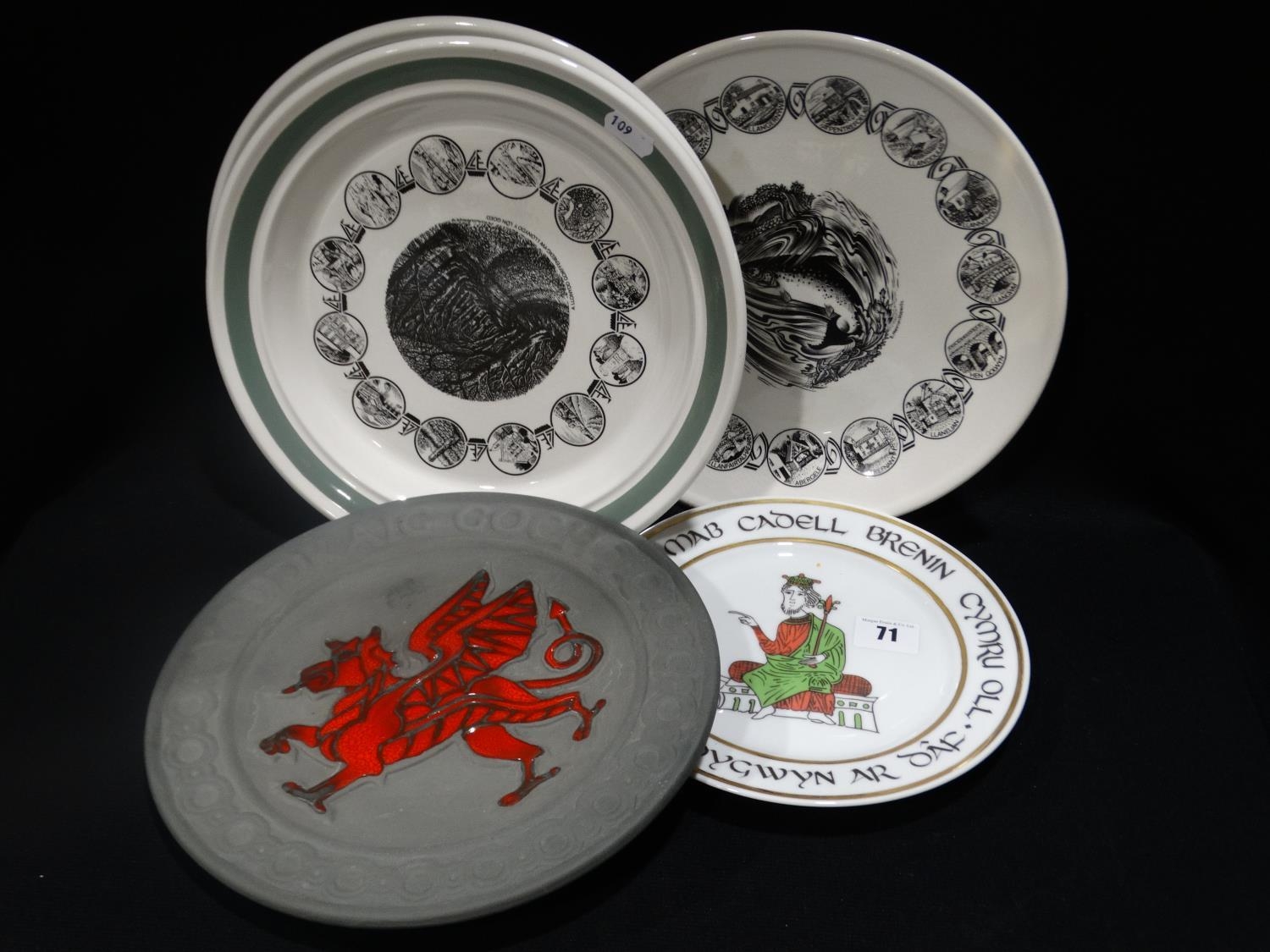 A Group Of Welsh Related Circular Collectors Plates