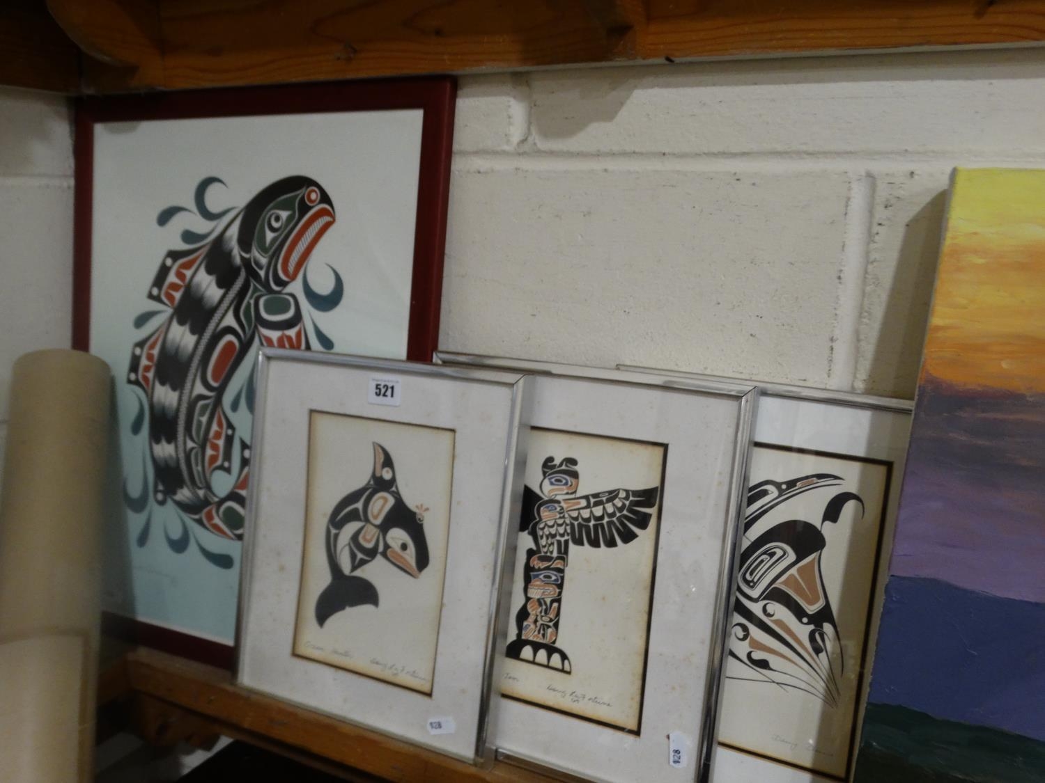 Doug Lafortune, Native American Art Studies Of Fish & Birds (4)