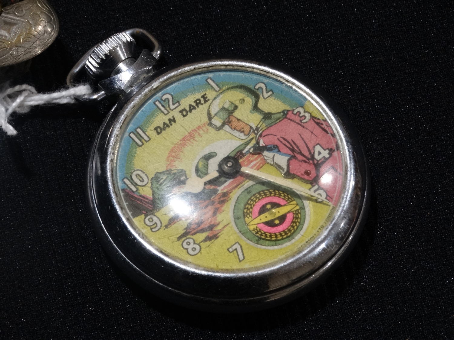 A Dan Dare Chrome Cased Novelty Pocket Watch, Together With A Hopalong ...