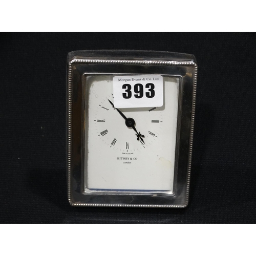 A Silver Framed Desk Clock