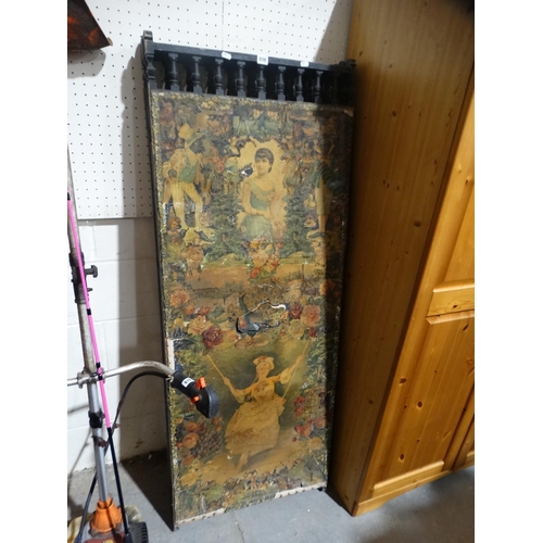 A Victorian Scrap Cuttings Screen