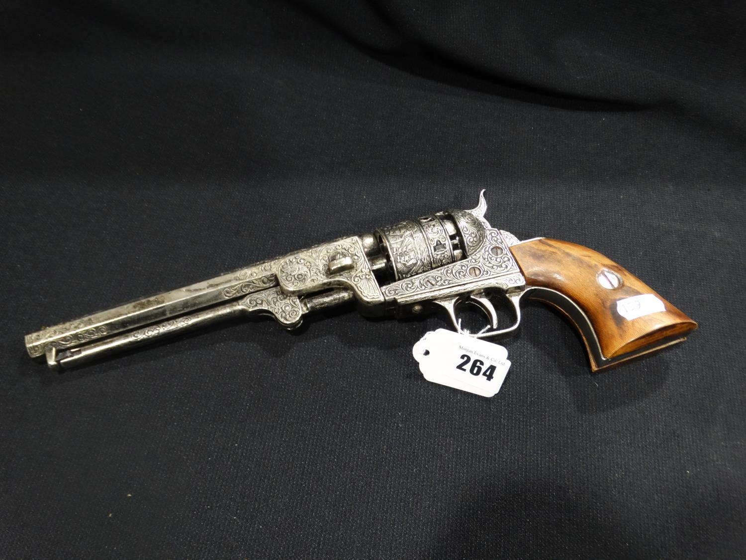 A Replica Engraved Colt 1850s Navy Revolver