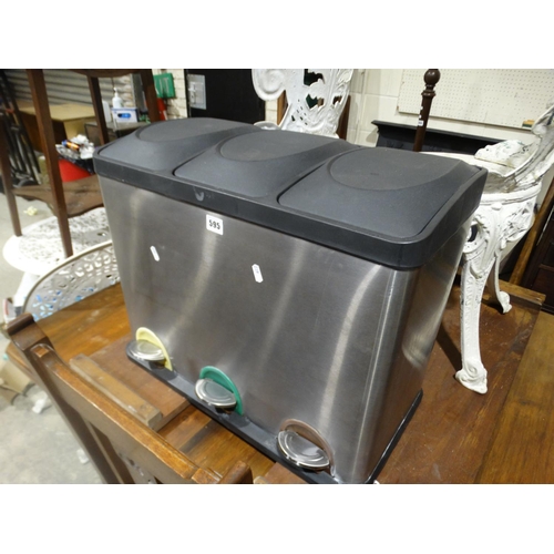 A Stainless Steel Recycling Bin