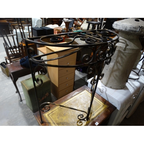 A Scroll Metal Hall Table