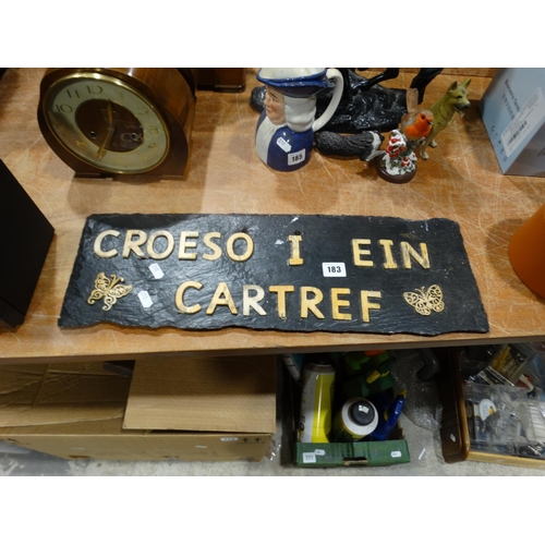A Welsh Slate Wall Plaque