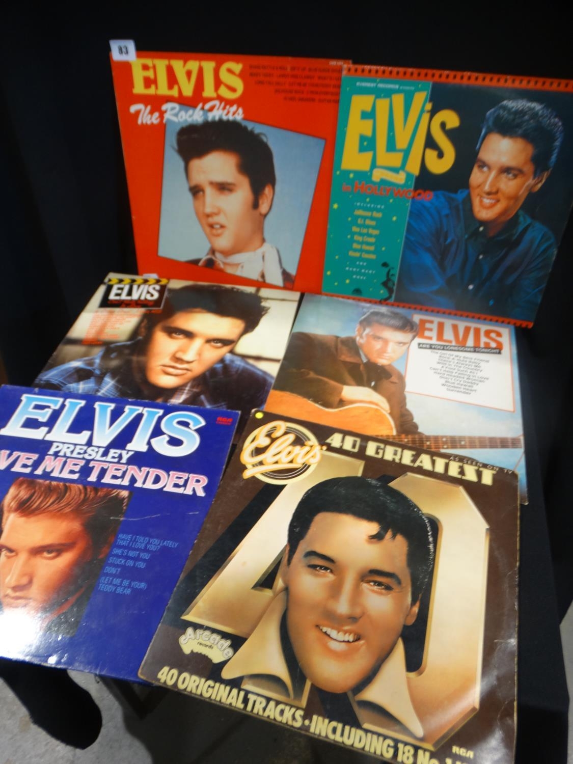 Six Elvis Presley 33rpm Records