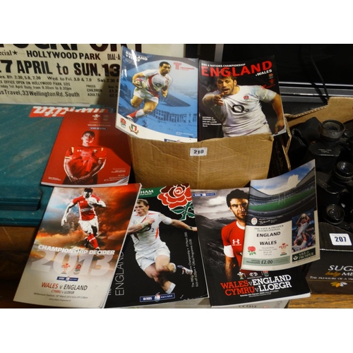 A Qty Of Rugby Match Day programmes