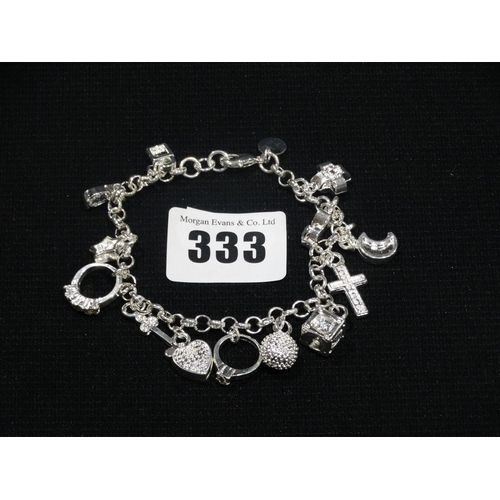 A Charm Bracelet Marked 925