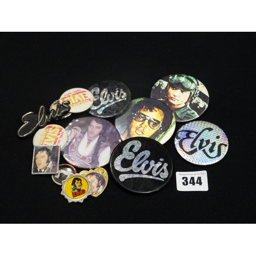 A Qty Of Vintage Elvis Badges