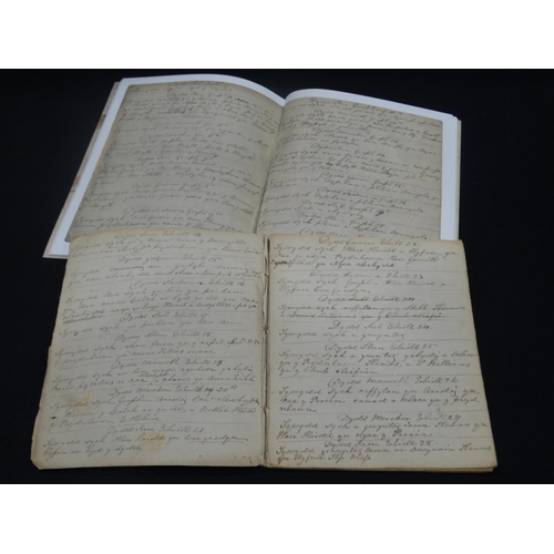 An Interesting Welsh Late 1800s Hand Written Journal Together With A ...
