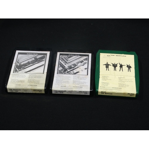 Three Beatles 8 Track Tapes