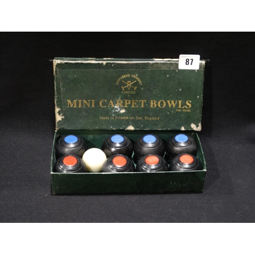 A Boxed Mini Carpet Bowls Set