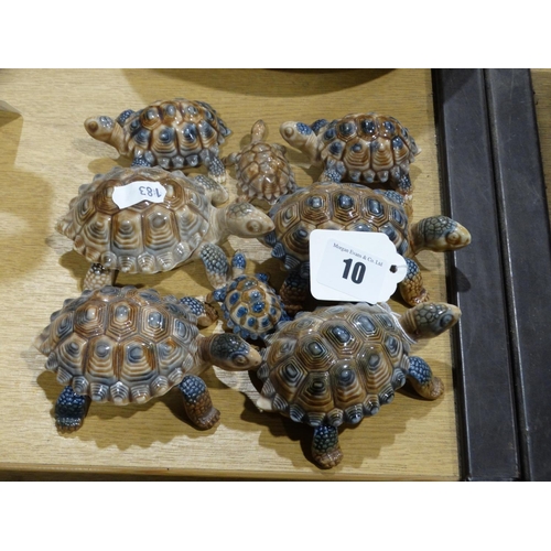 A Qty Of Wade Porcelain Tortoise Ashtrays