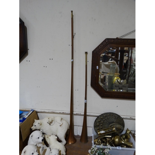 Two Copper & Brass Coaching Horns