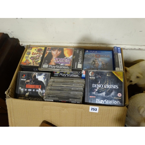 A Box Of PlayStation 1, 2 & 4 Games