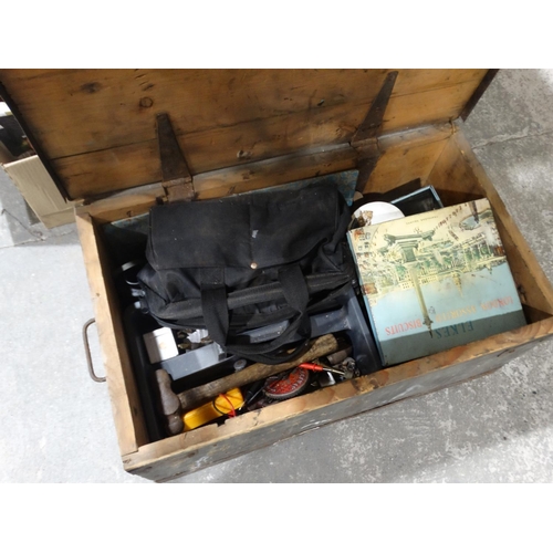 A Vintage Tool Box & Contents