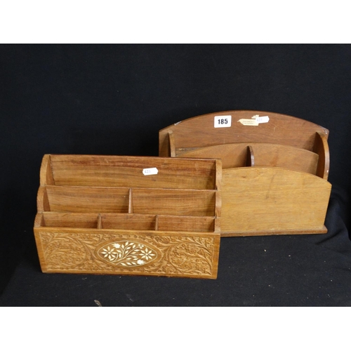 Two Hard Wood Letter Racks