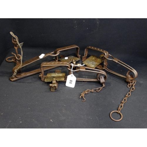 Three Vintage Animal Traps