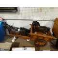 A Pottery Shire Horse & Cart