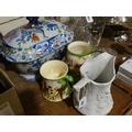 A Crown Devon Musical Tankard Together With A Relief Moulded Jug Etc