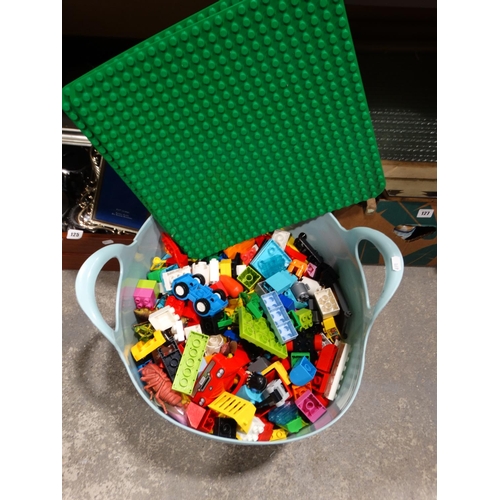 A Basket Of Lego Type Blocks