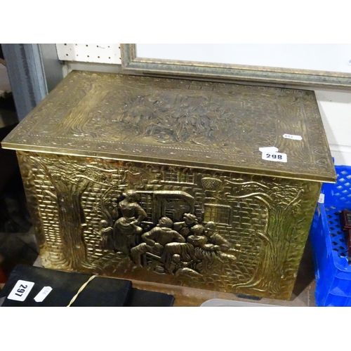 A Brass Covered Log Box