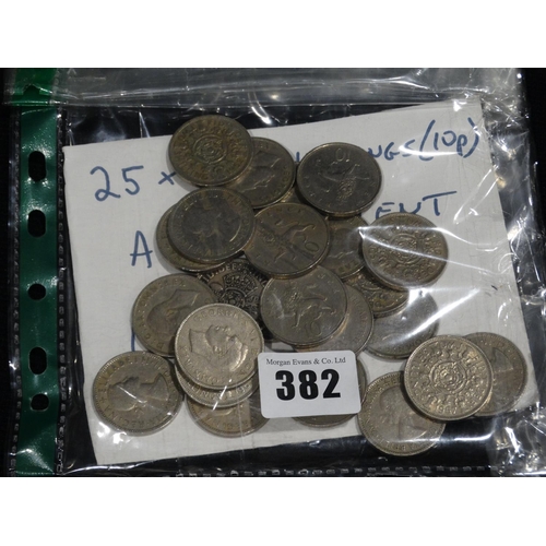 Twenty-Five, 2 Shilling Coins