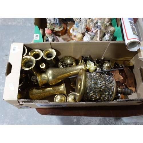 A Box Of Copper & Brassware
