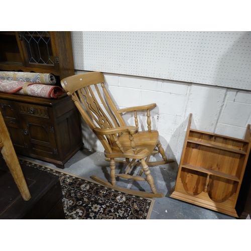 A Windsor Style Rocking Chair
