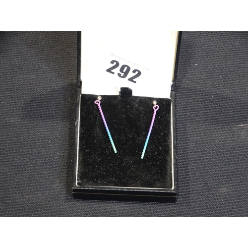 A Pair Of Titanium Drop Earrings