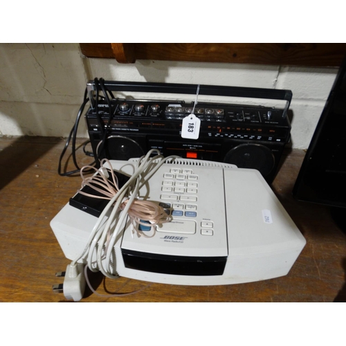 A Bose Wave Radio/CD Player, Together With A Retro Radio Cassette