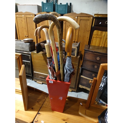 A Contemporary Stick Stand & Sticks