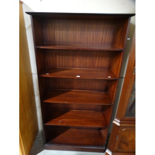 A Mahogany Finish Open Bookcase