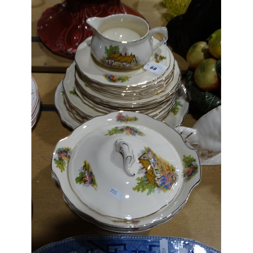 A Qty Of Alfred Meakin Thatched Cottage Pattern Dinnerware