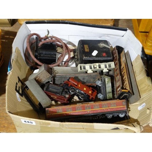 A Small Box Of Vintage Model Railway Items