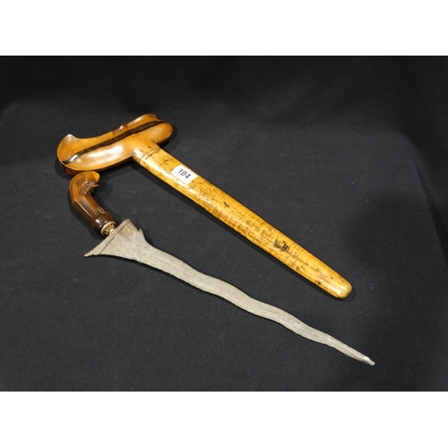 An Old Wavy Bladed Kris Dagger