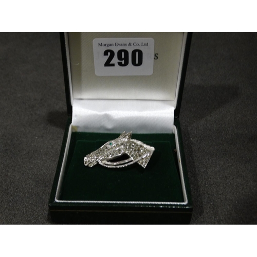 A Silver & Marcasite Racing Horse Brooch