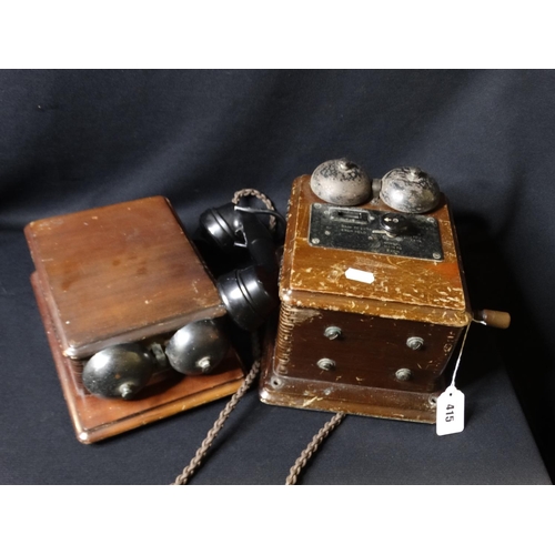 A 1920s Magneto Railway Telephone & Separate Bell Box