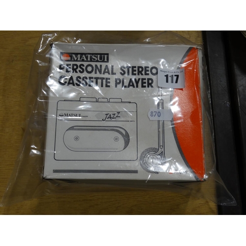 A Boxed Matsui Personal Stereo Cassette Player