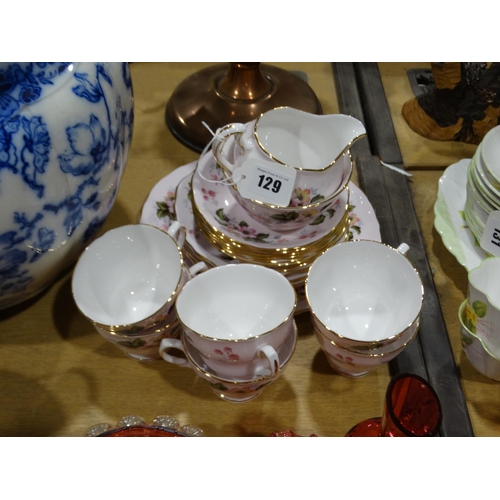 A Twenty-One Piece Colclough China Floral Decorated Tea Set