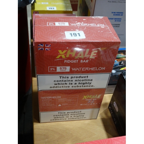 Two Boxes Of Factory Sealed Fidget Bar Vapes, Watermelon