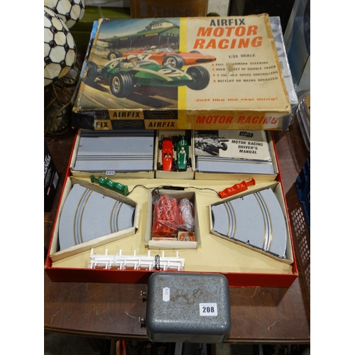 A Boxed Vintage Airfix Motor Racing Set