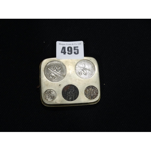 A Vintage White Metal Sovereign/ Coin Case