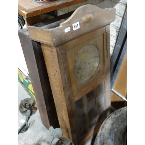 Two Antique Pendulum Wall Clocks For Restoration