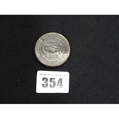 An 1812 One Penny Mill Token