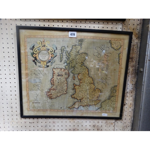 A Reproduction British Museum Issue Map Of The UK
